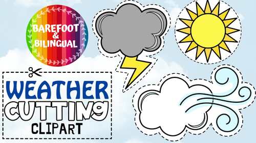 Weather Cutting Clipart | Scissor Skills, Science & Fine Motor Weather ...