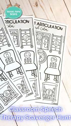 Classroom Speech Therapy Articulation Scavenger Hunt Activity | TPT