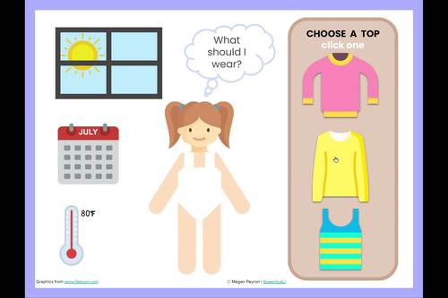 GIRL Dress for the Weather Interactive PDF by speechlali | TPT