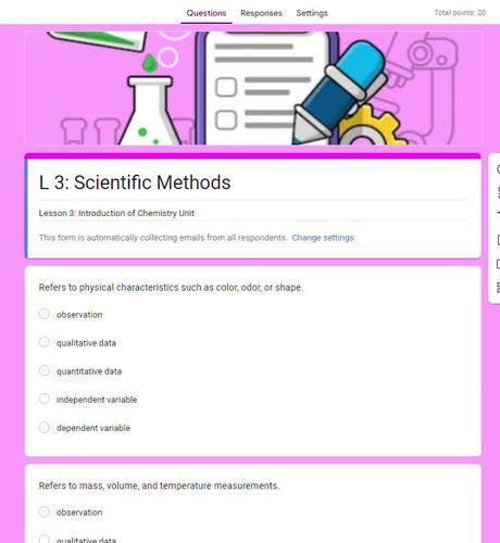 Introduction to Chemistry UNIT BUNDLE | Google Forms | Chemistry