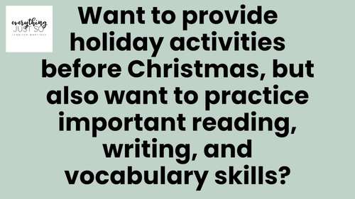 Christmas Close Reading & Writing Activities Unit for December & Winter ...