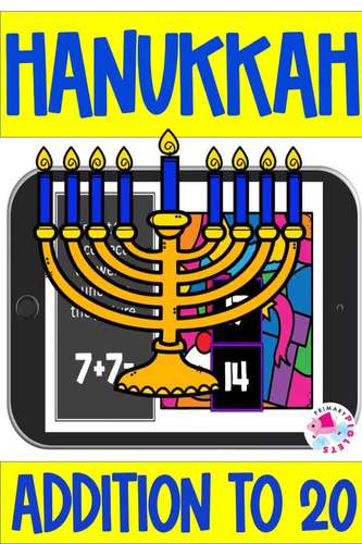 Hanukkah Addition Boom Cards by Primary Piglets | TpT