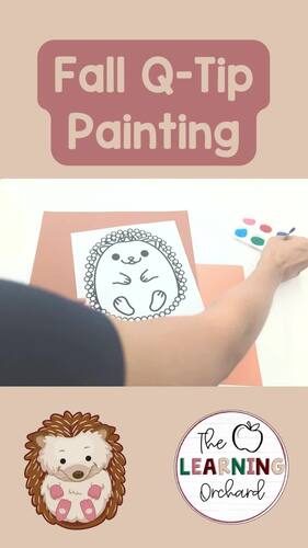 NO PREP Fall Q-Tip Outline Painting Autumn Morning Tub Cotton Swab Fine ...