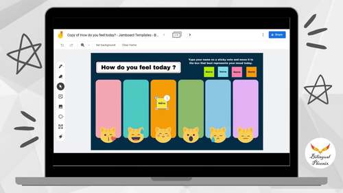 Daily Emotional Check In Jamboard Templates SEL Mood Tracker Distance ...
