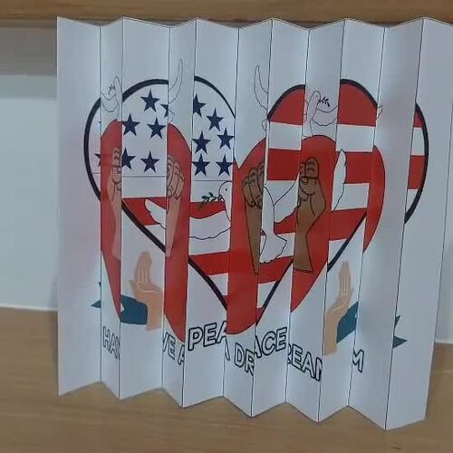 PEACE & MARTIN LUTHER KING Craft Agamograph Coloring Activities Art by ...