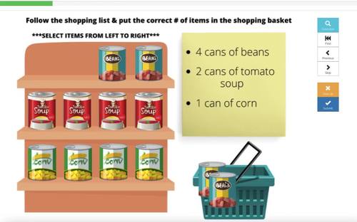 SIMULATED GROCERY SHOPPING LIFE SKILLS BOOM CARD DECK: OT/SLP/life skills