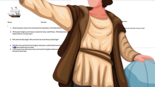 Early European Explorers Activity and Worksheet Middle School US History