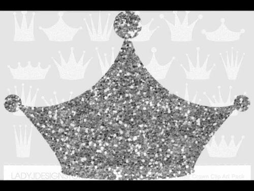 Silver Glitter Crown ClipArt by ladyjdesignstore | TPT