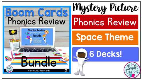 Boom Cards™ Phonics Review Space Mystery Pictures (vowels, digraphs ...