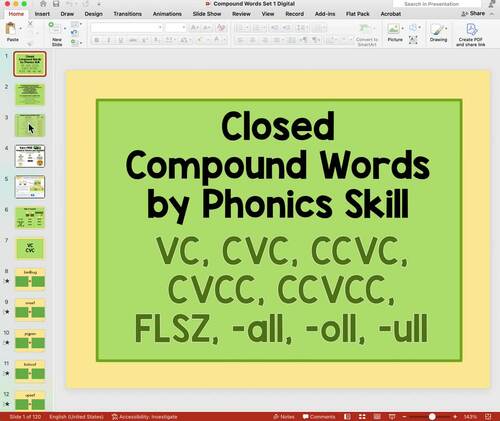UFLI aligned Decodable Compound Words - BIG BUNDLE - CVC and beyond!
