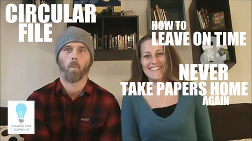 Discover the Circular File to NEVER Take Papers Home Again | TPT