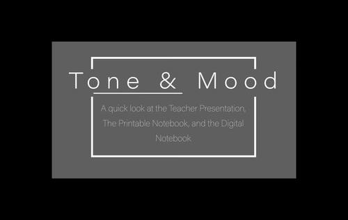 Tone and Mood in Literature with Connotation Digital Resource- Distance ...