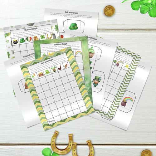 St Patricks Day activities| Cards | Early learning | Numeracy | Graphing