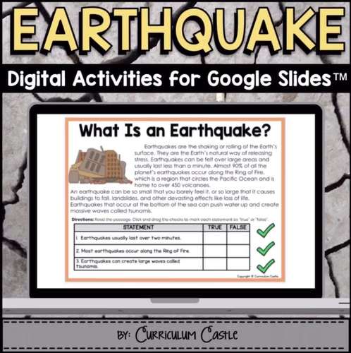 Earthquakes: Digital Activities for Google Slides™ by Curriculum Castle