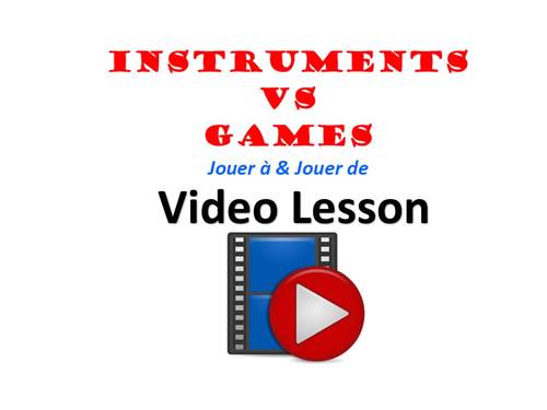 Instruments vs Games (Jouer a vs Jouer de): French Video Lesson | TPT