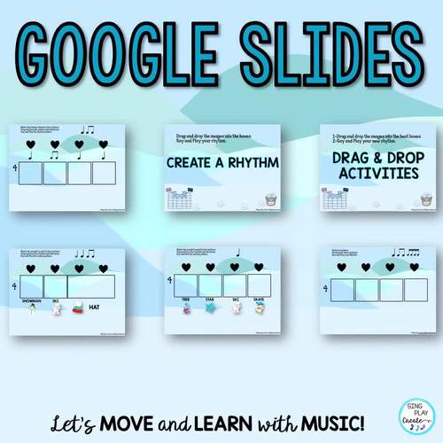 Winter Rhythm Activities Mixed Levels: Compose & Rhythm Play Along ...
