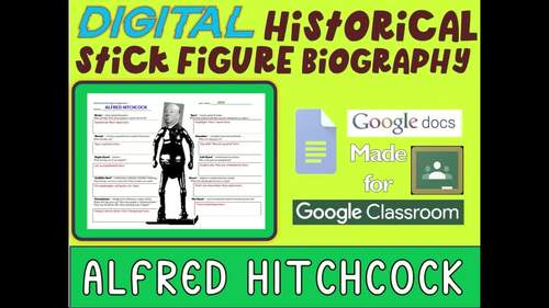 GREATEST ACTORS AND DIRECTORS BUNDLE - 75 Google Doc Stick Figure Mini Bios