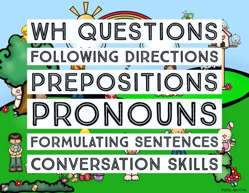 Easter Picture Scene for Speech Therapy - Language Scene by Allison Fors