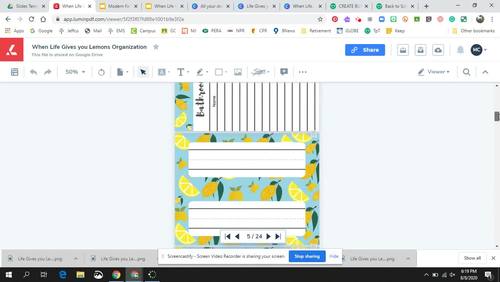 Lemon Themed Classroom Decor & Daily Slide Agenda Bundle Use with ...