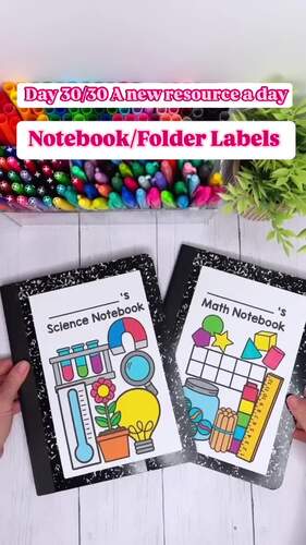Subject Area Notebook and Folder Labels by Thompson Teaches Tiny