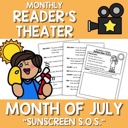 July Readers Theater Play | Fun ELA Activity | Summer Reading Fluency ...