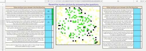St Patrick's Day Activities Digital Math Pixel Art Mystery Picture Word ...