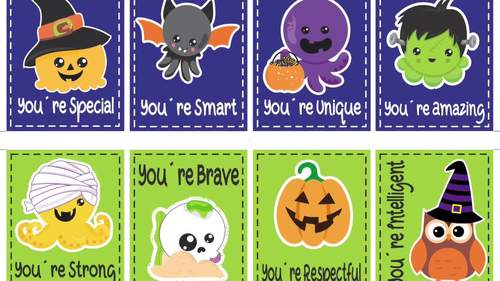Motivational Halloween Stickers to use in different platforms | TPT