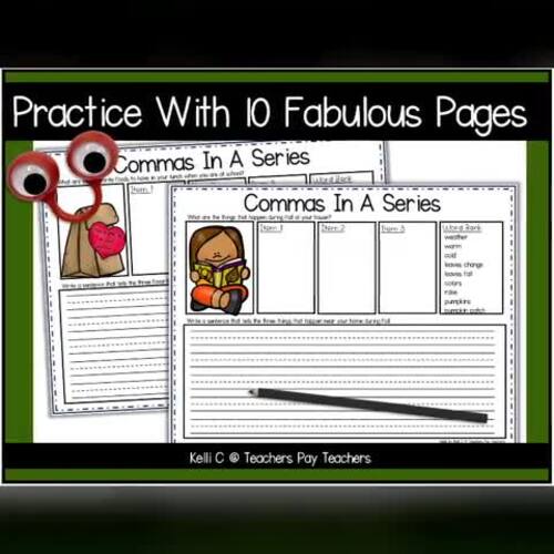 Commas In a Series Worksheets For Fall Practice Sentence Structure ...