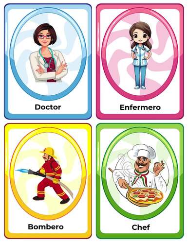 Community Helpers Flashcards in Spanish for Early Learners. | TPT