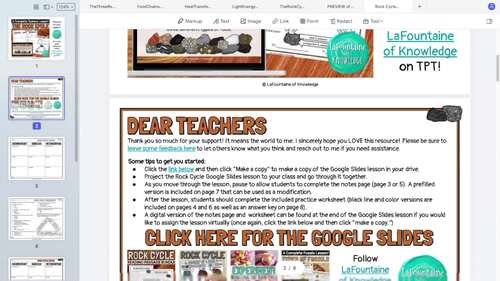 The Rock Cycle Google Slides Geology Lesson, Notes, Worksheet | TPT