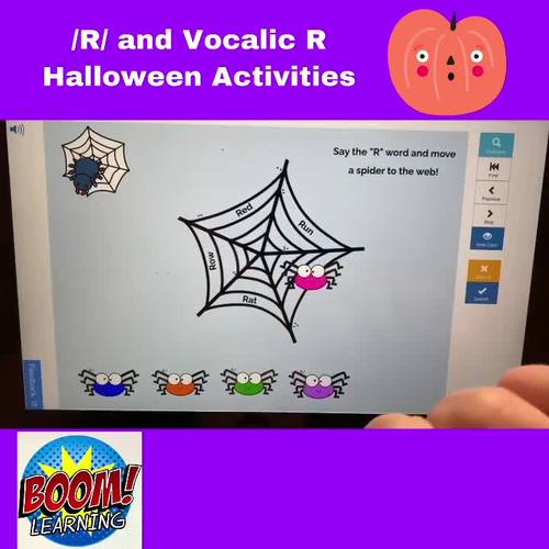 /R/ and /Vocalic R/ Halloween Activities : Boom Cards by Expressive Notions