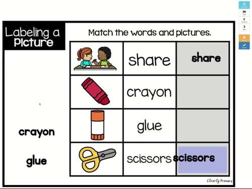 Back to School Labeling a Picture | Boom Cards™ by Clearly Primary
