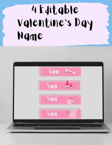 Valentine's Day Editable Name Tags by Little Learners 2 | TPT