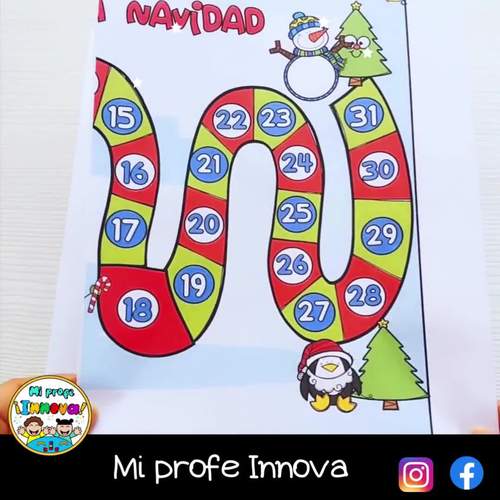 Christmas game board in spanish - Juego de mesa de Navidad by Mi Profe ...