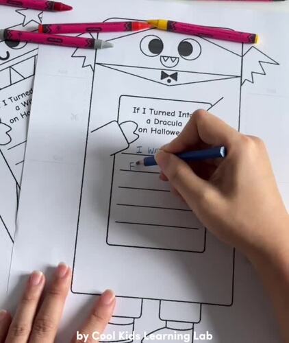 Halloween Craft Writing Prompts for Kindergarten –If I Turned Into a Ghost