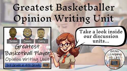 Greatest Basketball Player Opinion Writing Unit | 3rd–4th Grade | TPT