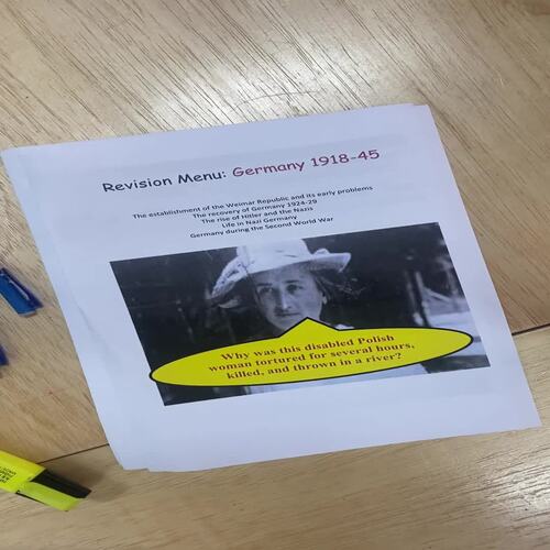 IGCSE History Revision Menu: Germany 1919-45 - Grades 10-11 | TPT