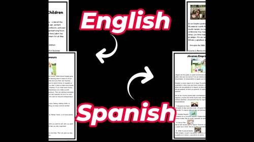 Bilingual Reading Comprehension Paired Passages Comprensión Lectora
