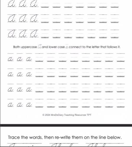 ABC Cursive & Theme Days Countdown by MrsDsDiary | TPT