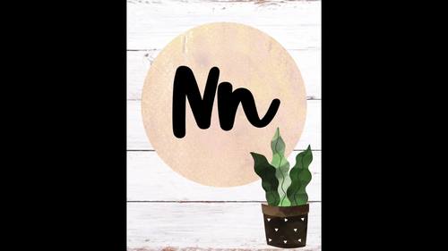 Boho House Plant Posters Calendar Display Classroom Decor Complete Pack