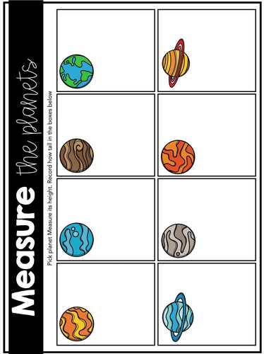 Outer Space Planet Non-Standard Measurement Activity for Little Learners