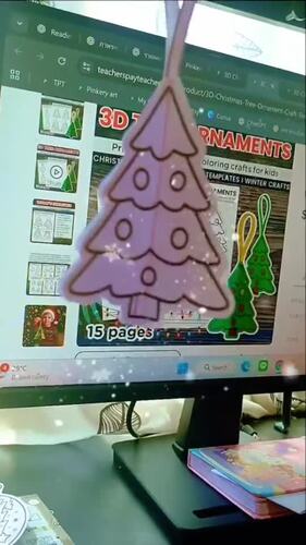 3D Christmas Tree Ornament Craft Templates, DIY Coloring & Tree Decorations