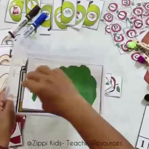 Apple Literacy Center | Letter Match Puzzle & Alphabet/Tracing for ...