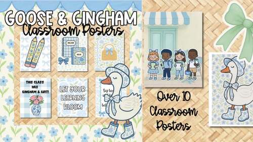 Grandmillennial Goose Bulletin Board Posters | Coastal Grandma ...