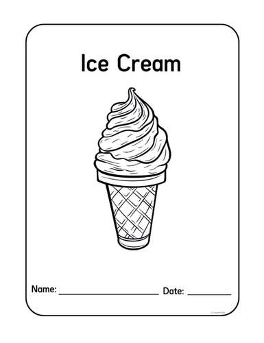 Dessert Coloring Book | 20 Cute Sweets & Treats | Printable for Kids