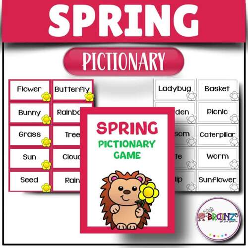 Spring Pictionary Game – Fun & Creative Classroom or Party Activity by ...