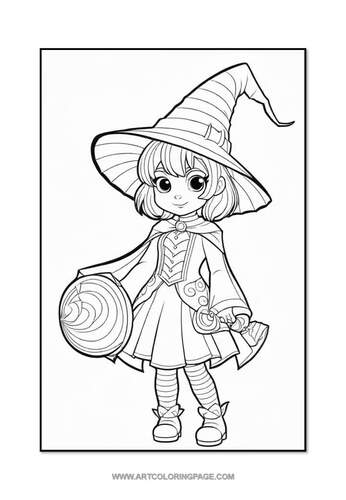 Enchanting Halloween Coloring Pages Witch Vol 10 – 100 Pages Await!