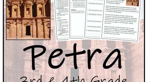 Petra Close Reading Comprehension Activity | 3rd Grade & 4th Grade