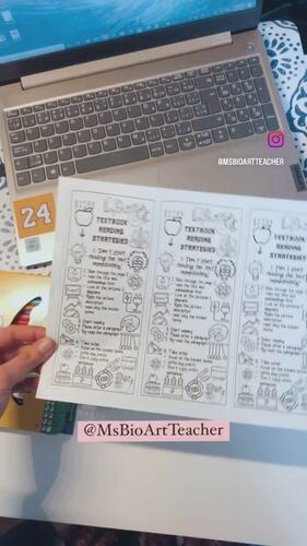 Science Bookmark for Middle and High School Students by MsBioArtTeacher