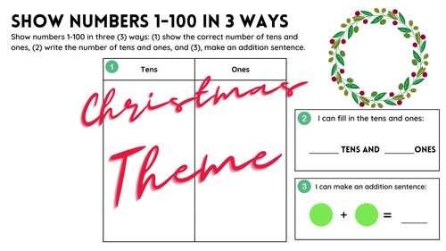 Christmas-theme Show Numbers 3 Ways Math Activity by Frog Pond | TPT